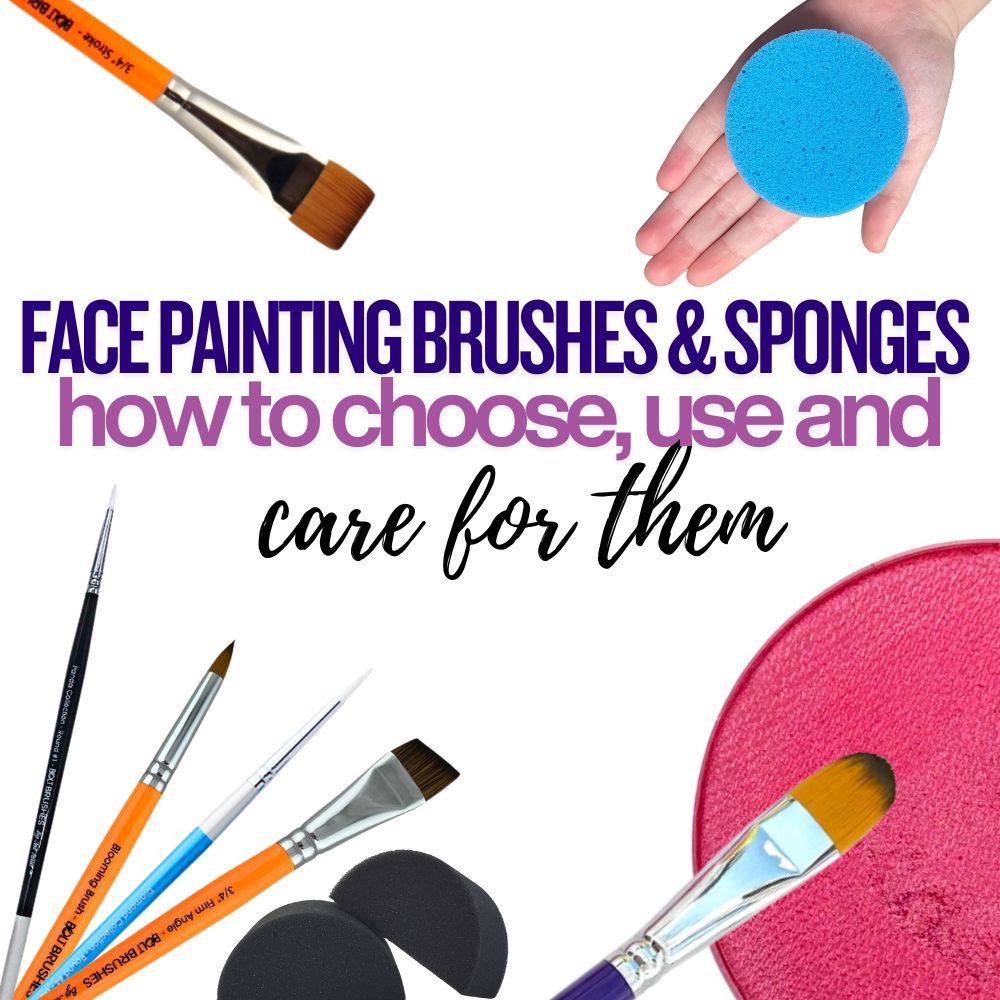 Face Paint Brushes & Sponges – How to Choose, Use and Care for Them ...