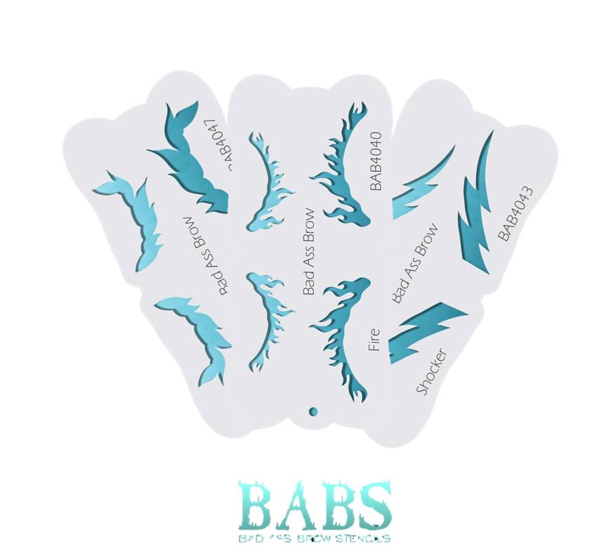 Bad Ass Brows (BAB) Stencils | Face Painting Stencils — Jest Paint ...