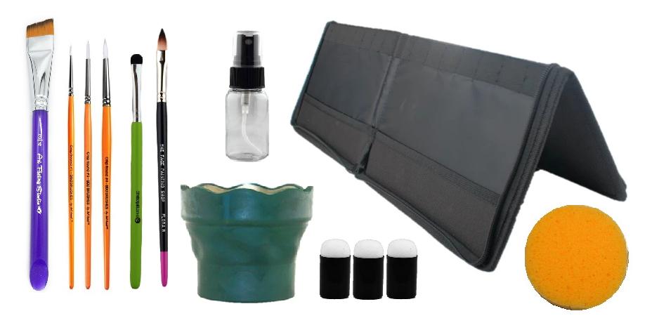 International Face Painting School - Olga's Favorite Brushes, Sponges ...