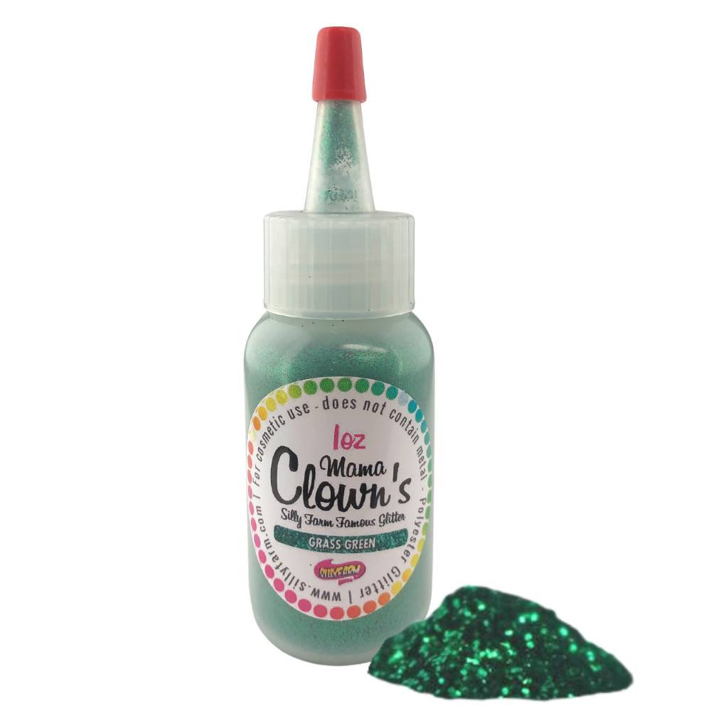 Mama Clown's Famous Glitter | Face Paint Glitter Poof - Opaque Grass G ...