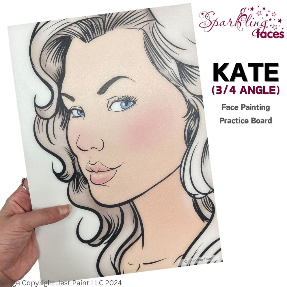 Sparkling Faces | Adult Face Painting Practice Board - NEW 3/4 Angle ...