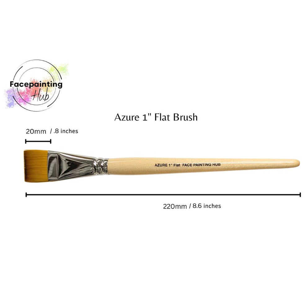 Face Painting Hub | Face Painting Brush - Azure - 1" Flat — Jest Paint ...