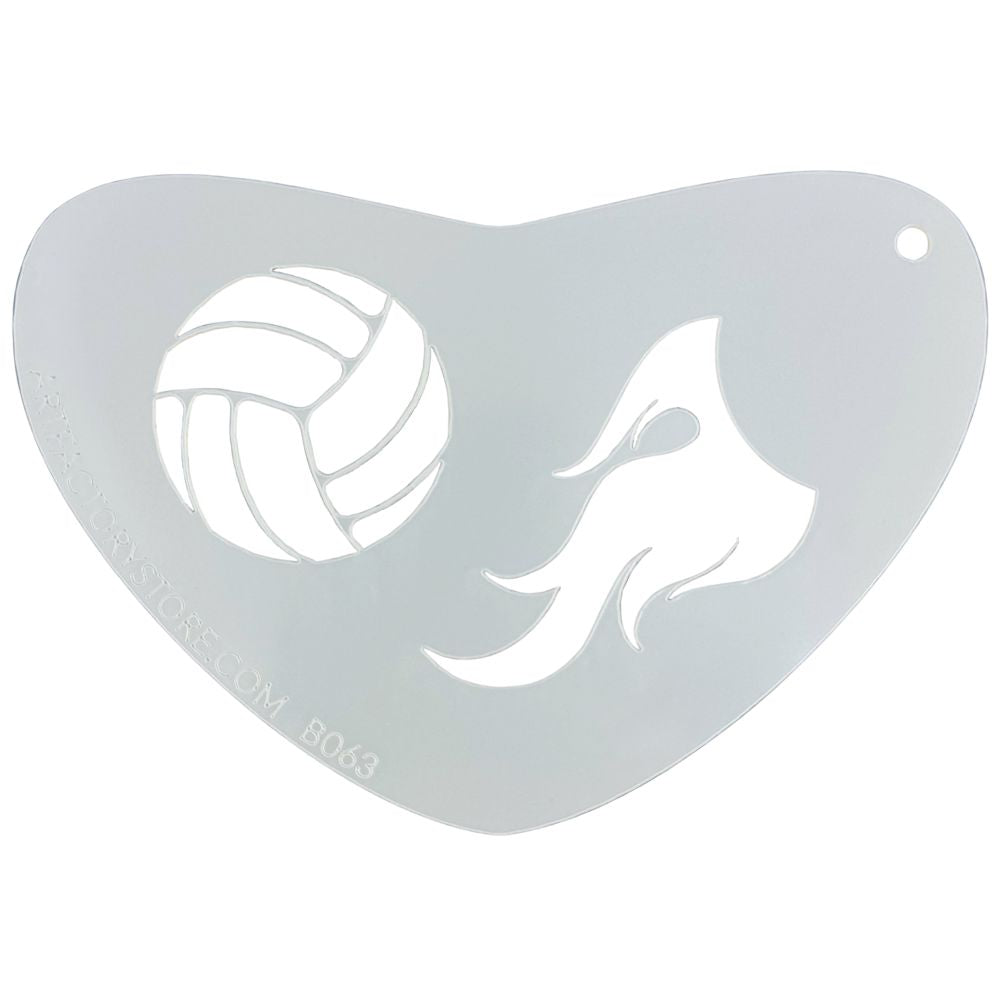 Art Factory - Boomerang Face Painting Stencil - Volleyball (B063 ...