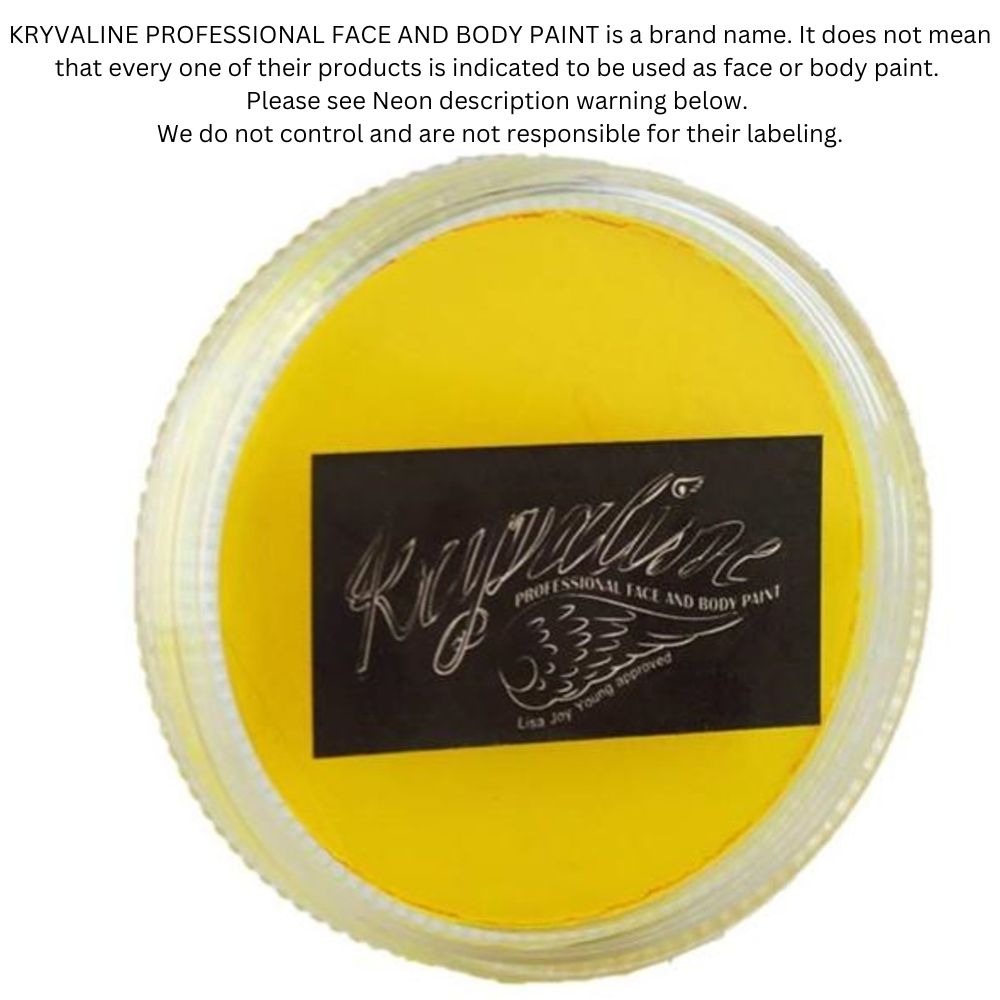 Kryvaline Paint (Creamy line) - Neon Fluorescent Yellow 30gr (SFX - No ...