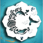 Diva Stencils | Face Painting Stencil | Eye Candy - Dolphins (1428) — Jest Paint - Face Paint Store