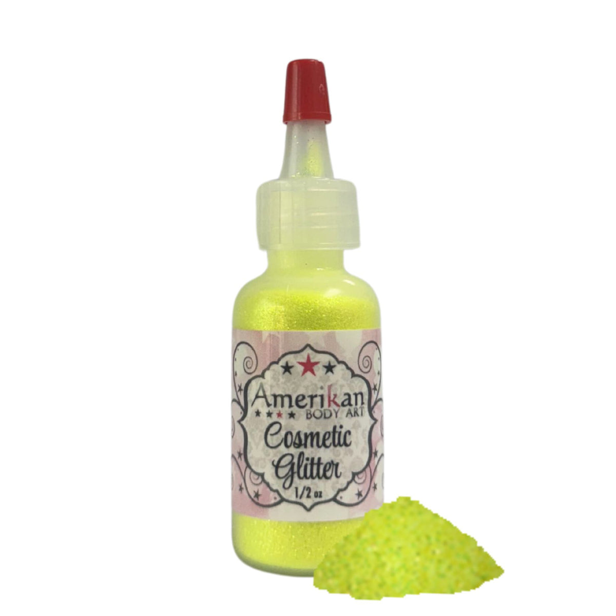 Amerikan Body Art | Face Paint Glitter Poof - Neon Electric Yellow (1 ...