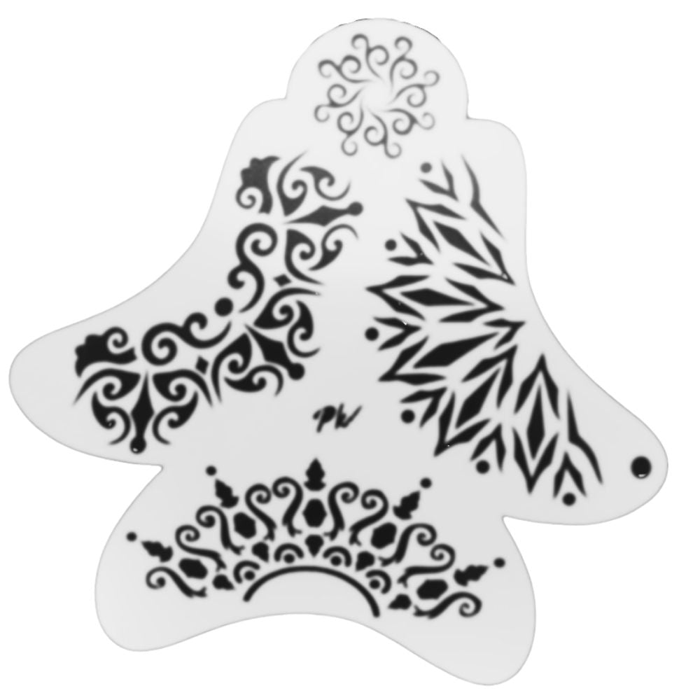 PK | FRISBEE Face Painting Stencil | NEW Mylar - Crown Swirl (Large De ...