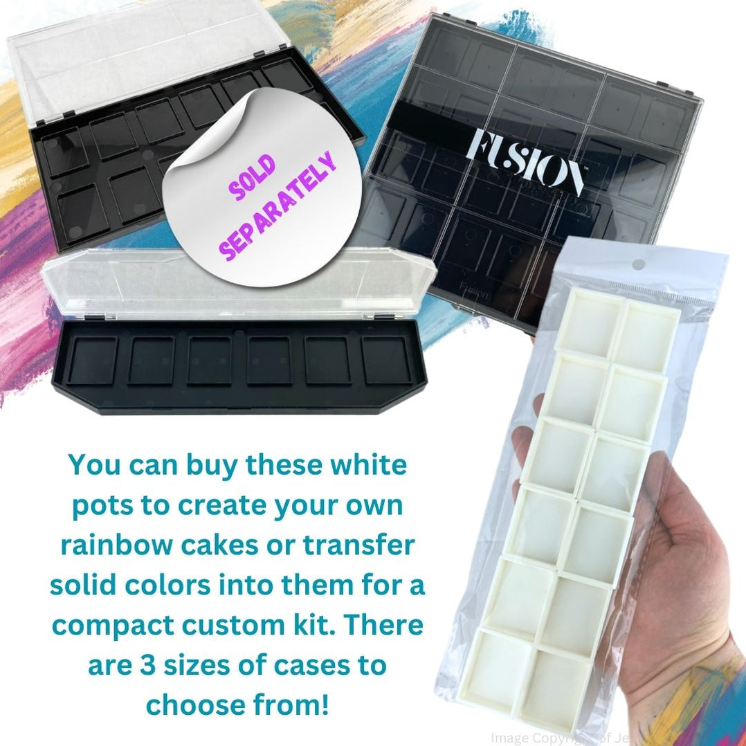 Empty 10gr Containers for Split Cake Palettes - White Set of 12 Pots ...