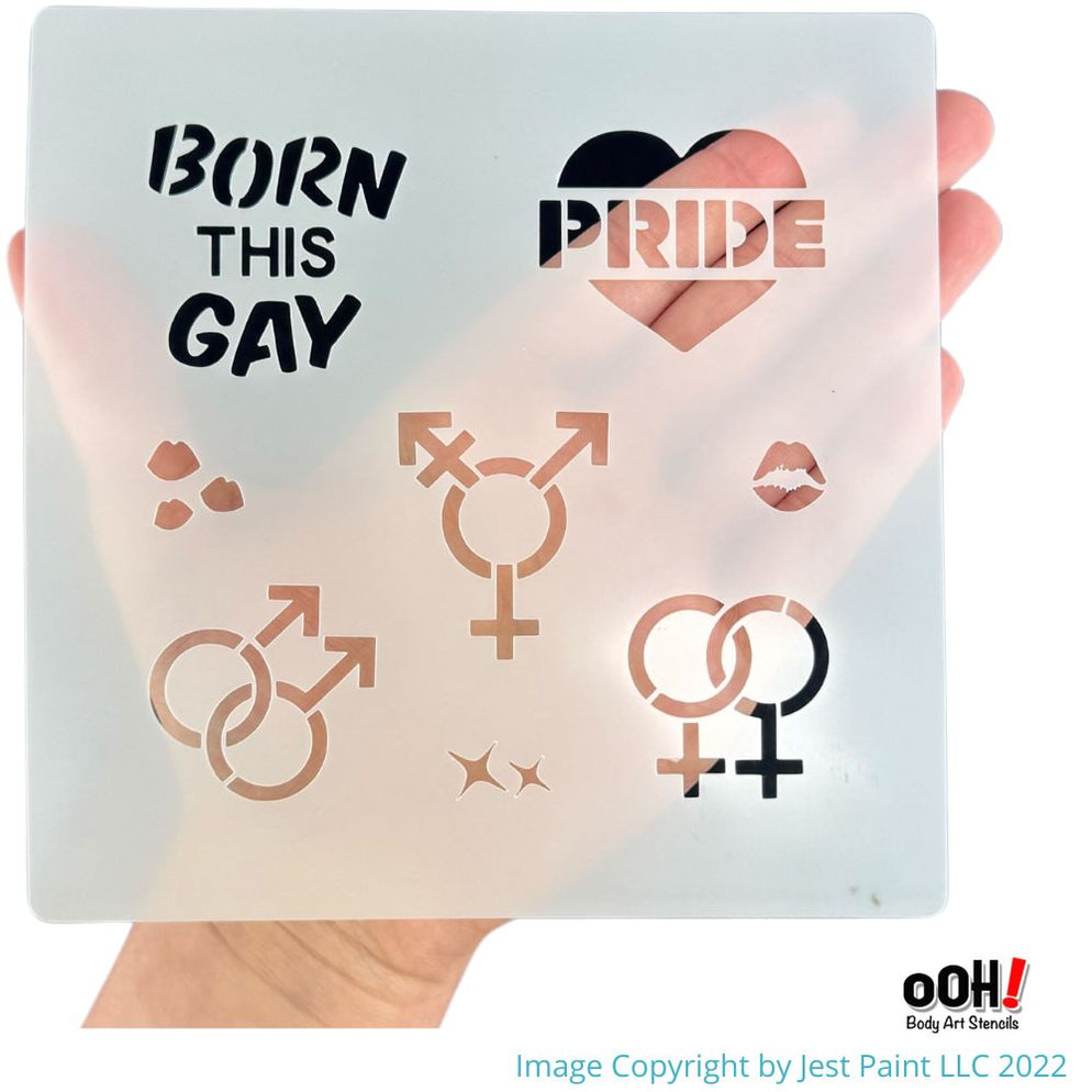 Ooh! Face Painting Stencil | Gay Pride Stencil Block (SB33) — Jest ...