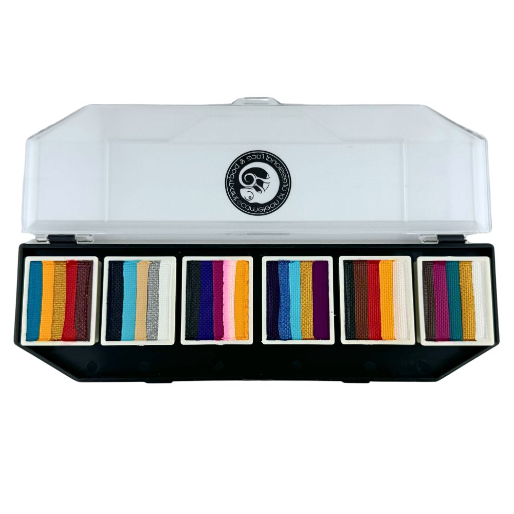Cameleon Face Paint | Split Cake Colorblock Palette - Grown Up Glitz 2 ...