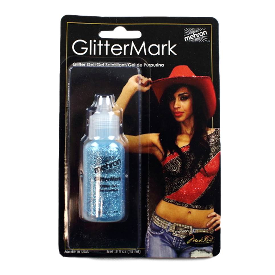 Face Painting Glitter Gel - Mehron GlitterMark - Pastel Blue w/Dropper ...