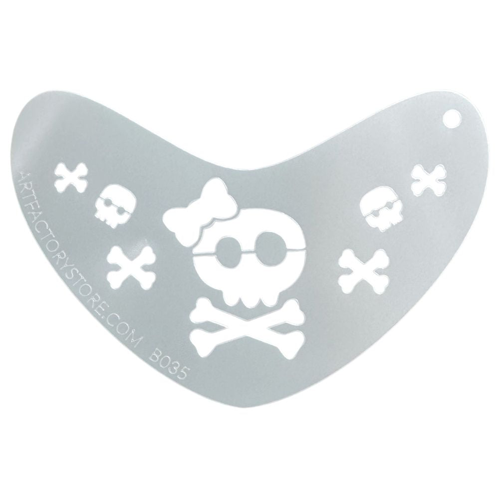Art Factory | Boomerang Face Painting Stencil - Sugar Skull and Cross ...