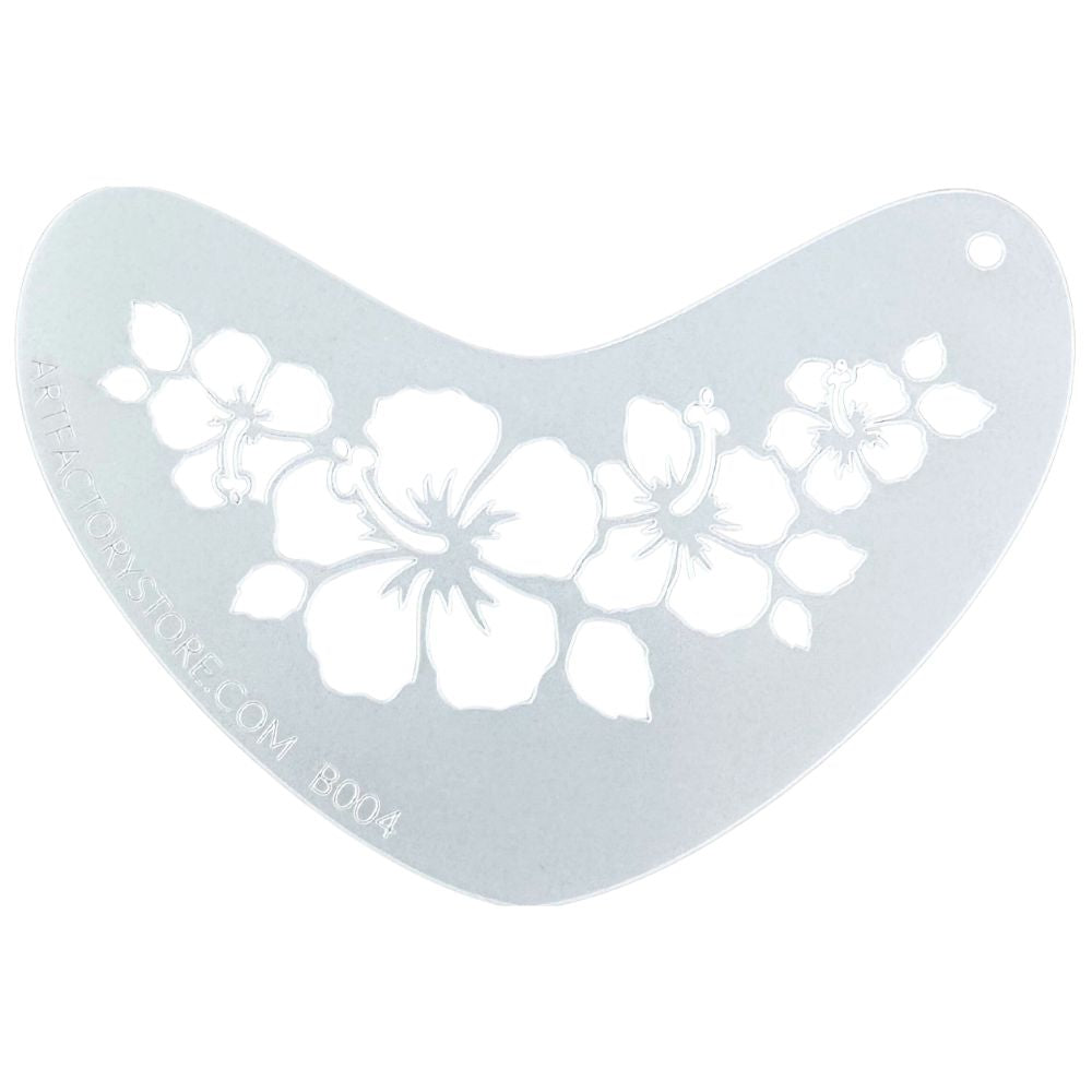 Art Factory - Boomerang Face Painting Stencil - Hibiscus Crown (B004 ...