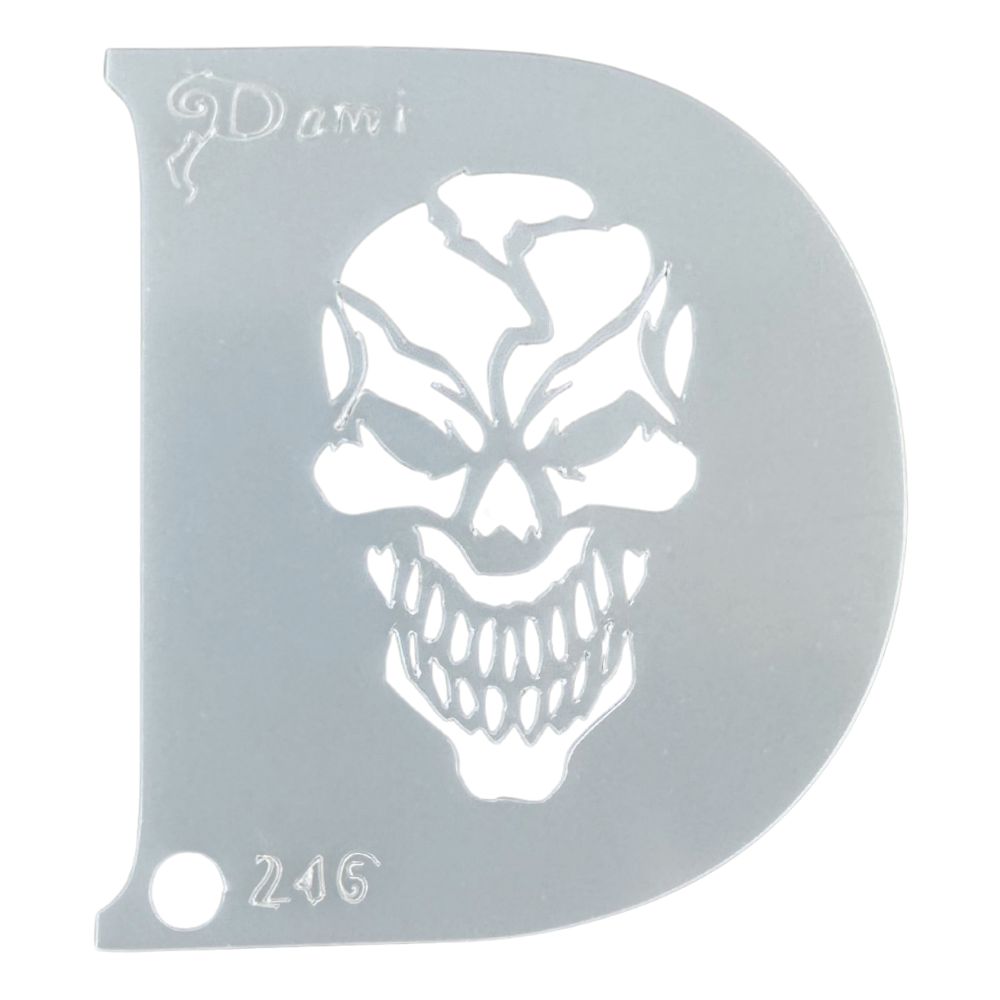 Diva Stencils | Face Painting Stencil | Demi Skull (00246) — Jest Paint ...