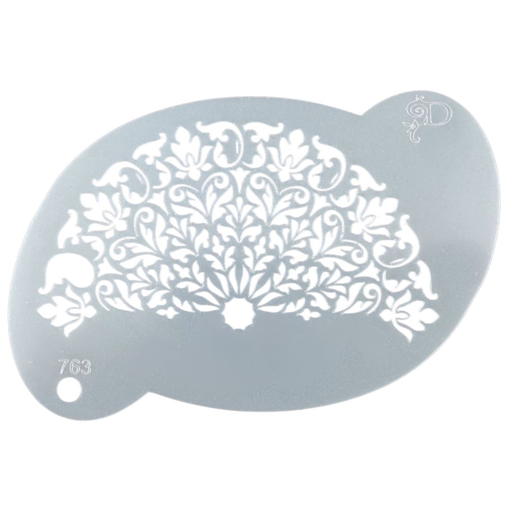 Diva Stencils | Face Painting Stencil | Flourish Fan Texture (763 ...