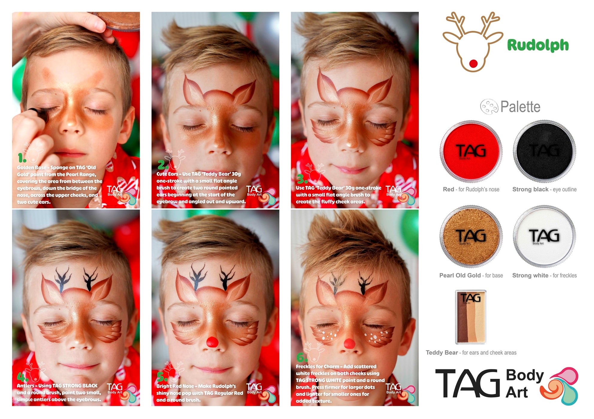TAG Face Paint - Regular Red 32g — Jest Paint - Face Paint Store