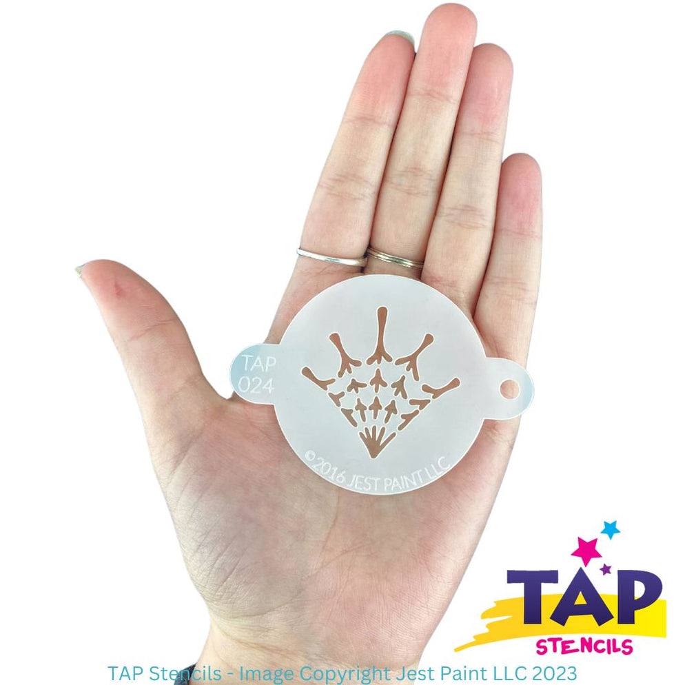 TAP 024 Face Painting Stencil - Spider Web — Jest Paint - Face Paint Store