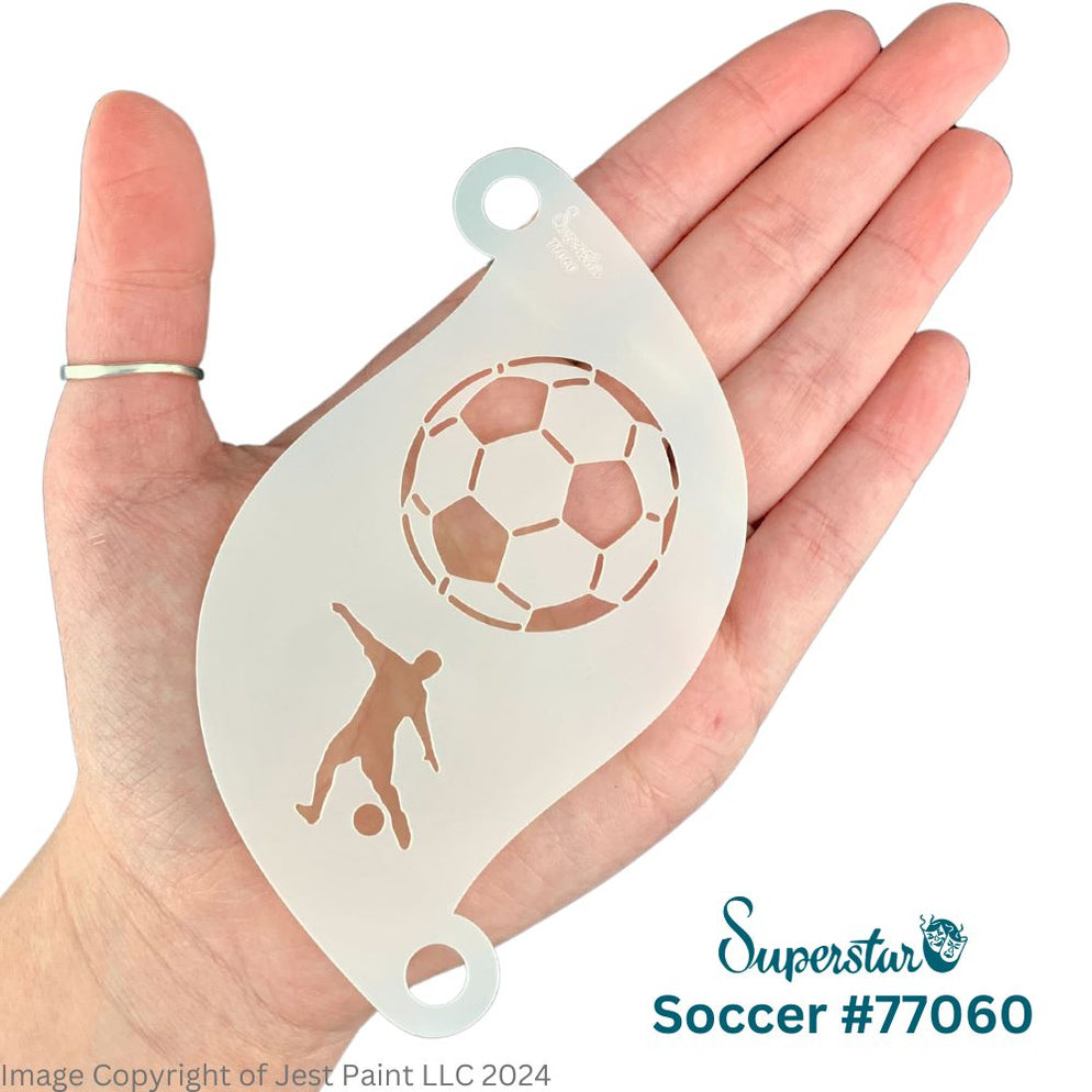 Superstar | Face Painting Stencil - Soccer 77060 — Jest Paint - Face ...