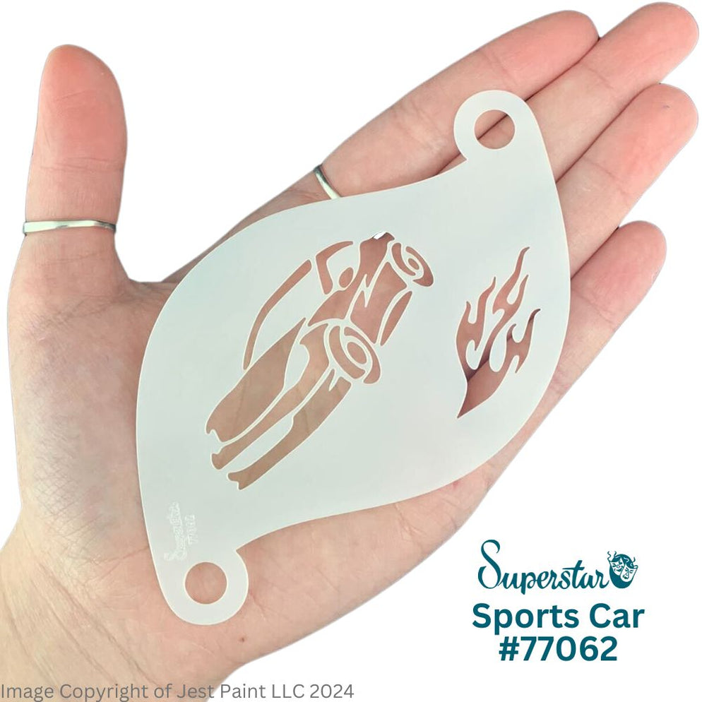Superstar | Face Painting Stencil - Sports Car w/ Flames 77062 — Jest ...