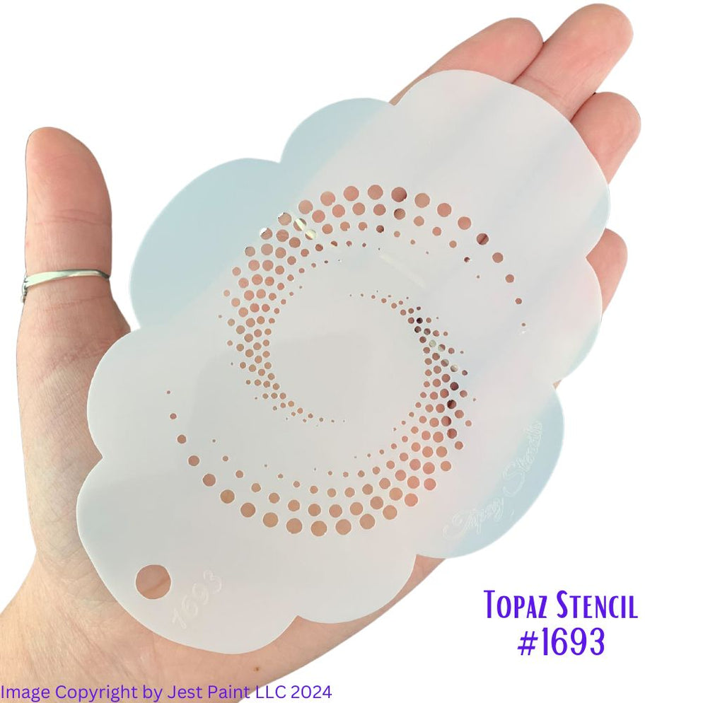 Topaz Stencils | Face Painting Stencil - Dot Spiral (01693) — Jest ...