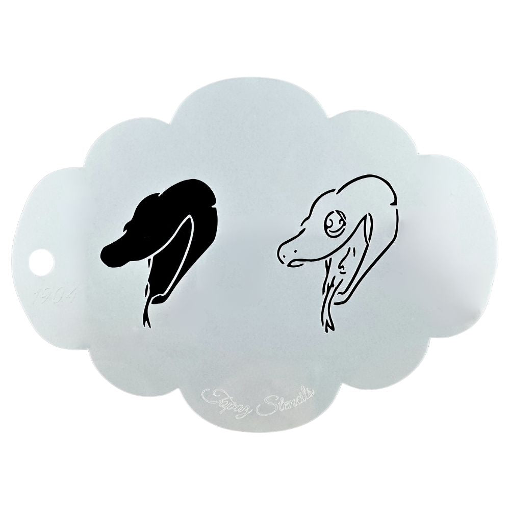 Topaz Stencils | Face Painting Stencil - BIG Mark the 2 Step Snake Fac ...