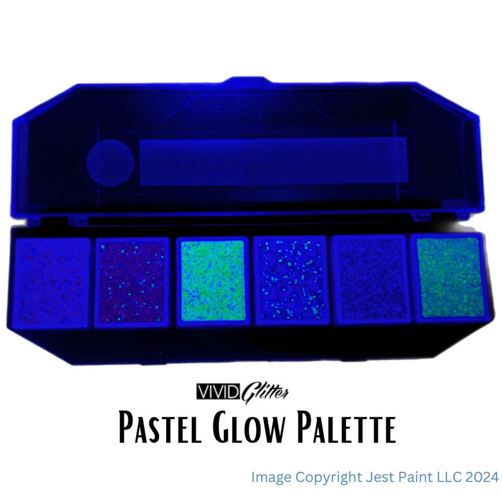 VIVID Glitter | GLEAM Glitter Cream | UV PASTEL GLOW - 6 Color PALETTE ...
