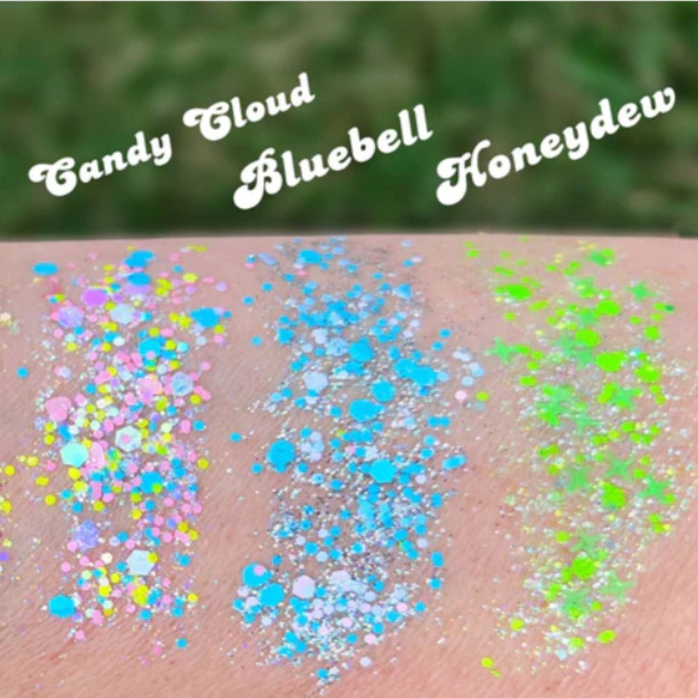 VIVID Glitter | GLEAM Glitter Cream | UV PASTEL GLOW - 6 Color Palette ...