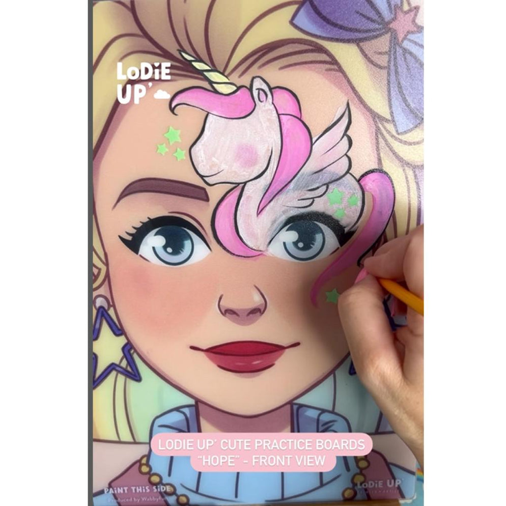 WABBY FUN | Face Painting Practice Board - LODIE UP Edition - A4 Front ...