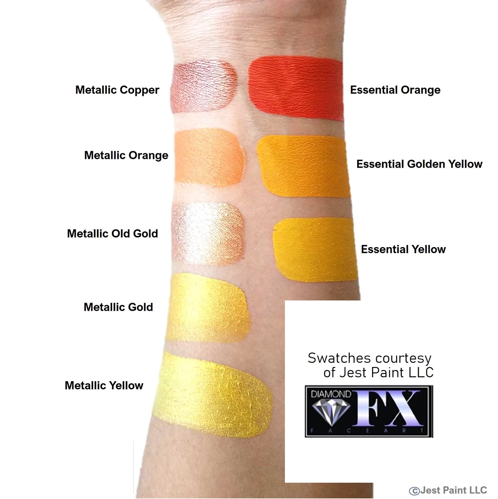 Diamond FX Face Paint Essential - Yellow 30gr — Jest Paint - Face Paint ...