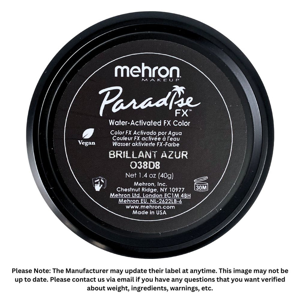 Paradise Face Paint By Mehron - Brilliant Azur ( Metallic Dark Blue ...