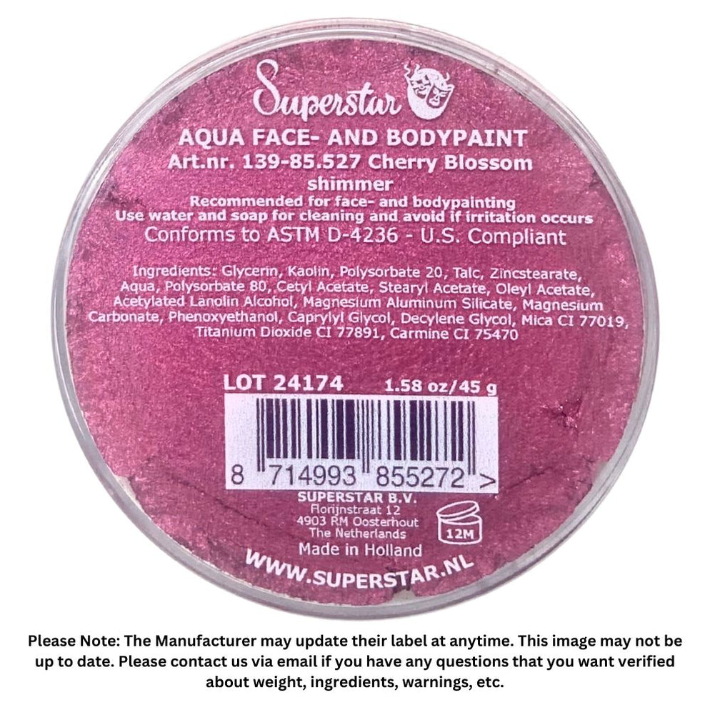 Superstar Face Paint | Cherry Blossom Shimmer #527 - 45gr — Jest Paint ...