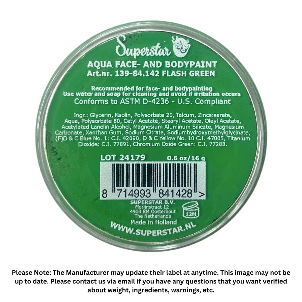 Superstar Face Paint | Flash Green 142 - 16gr — Jest Paint - Face Paint ...
