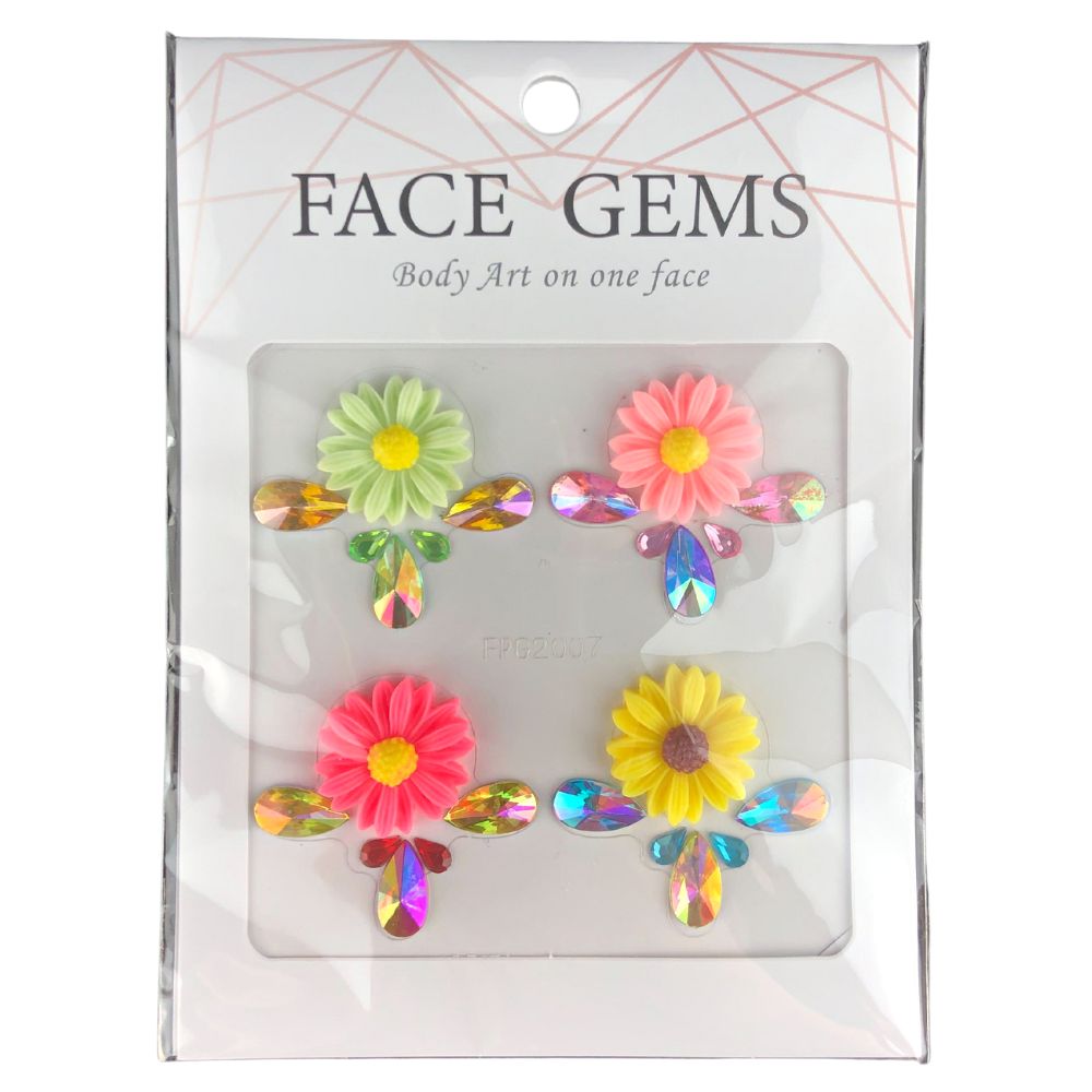 EZ BLING | Face Gem Clusters | Fairy Flower Bling (4 Pieces) — Jest ...