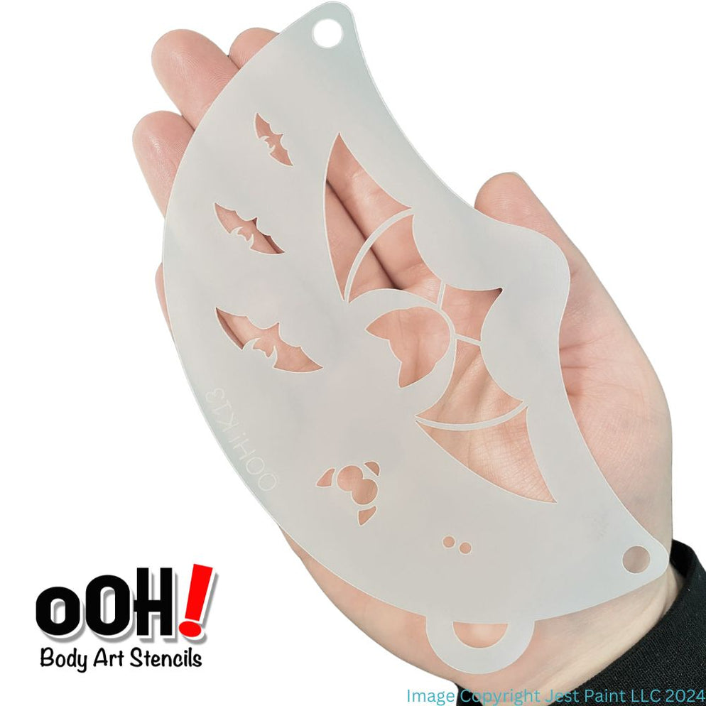 Ooh! Face Painting Stencil | Bat Mask (K13) — Jest Paint - Face Paint Store