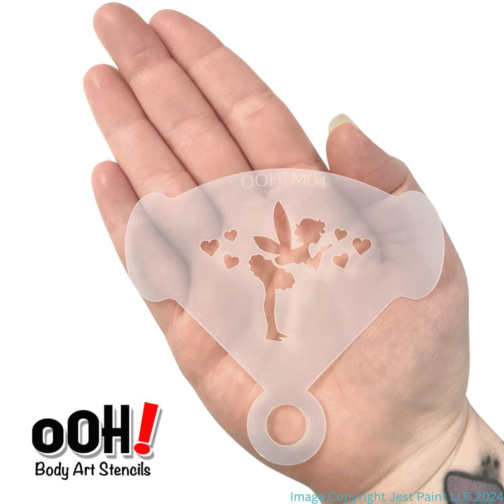 Ooh! Face Painting Stencil | Mirror Kissing Fairy (M04) — Jest Paint ...