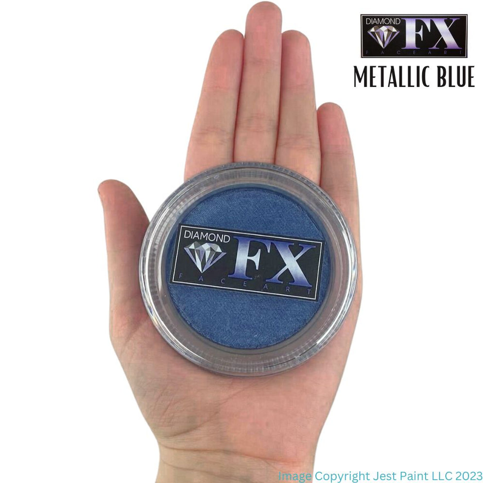 Diamond FX Face Paint - Metallic Blue 30gr — Jest Paint - Face Paint Store