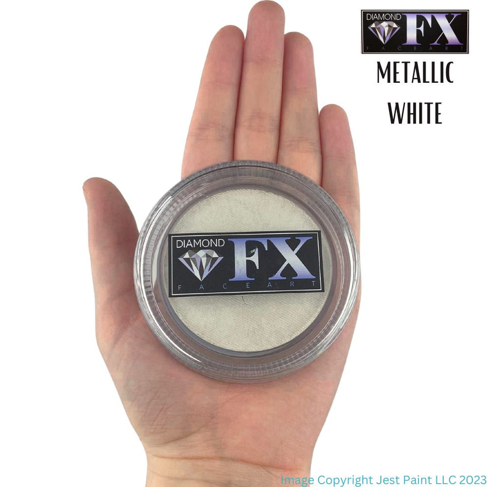 Diamond FX Face Paint - Metallic White 30gr — Jest Paint - Face Paint Store