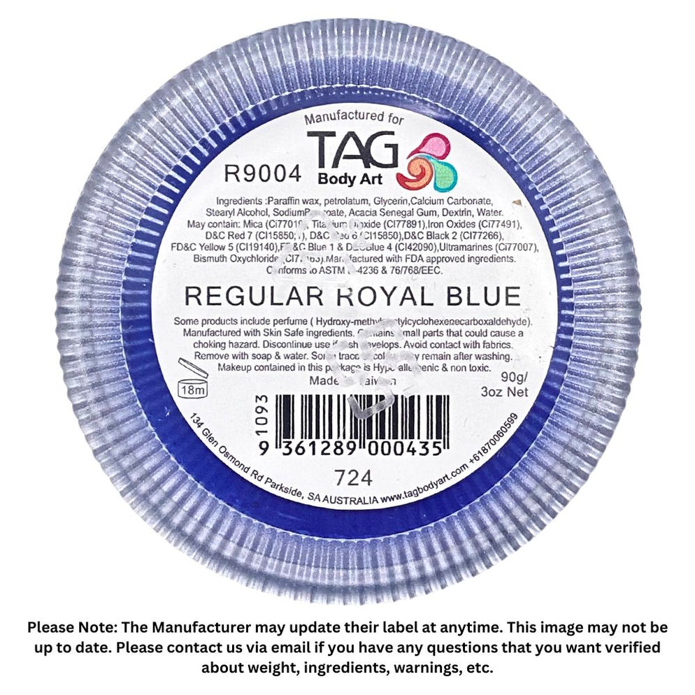 TAG Face Paint - Royal Blue 90gr — Jest Paint - Face Paint Store
