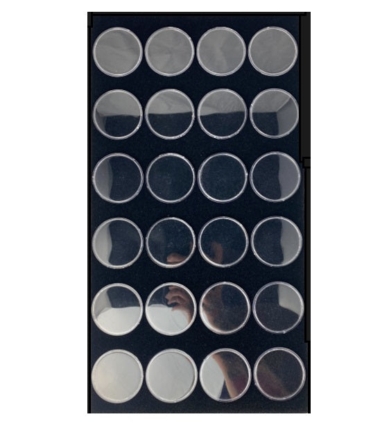 Foam Insert with 24 Plastic Friction Fit Jars (Fits in Wooden Cases ...