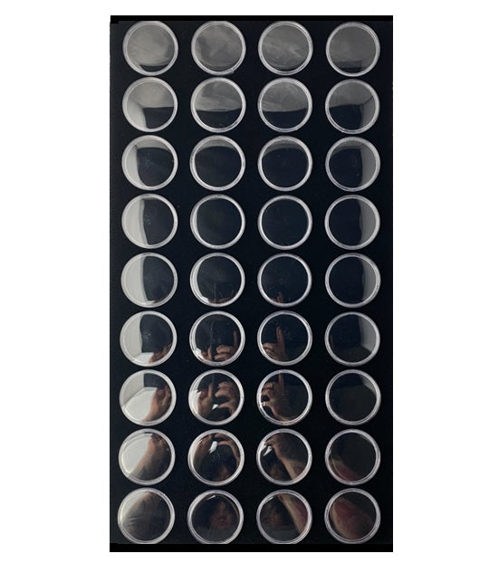 Foam Insert with 36 Plastic Friction Fit Jars (Fits in Wooden Cases ...