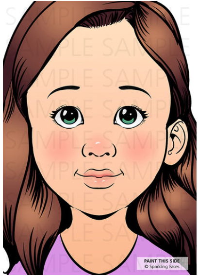 Sparkling Faces | Face Painting Practice Board - Angelina — Jest Paint ...