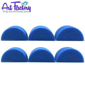 Art Factory | High Density Face Painting Sponges - BLUE Half Circle (6 ...