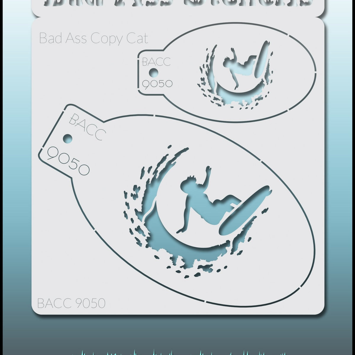 Bad Ass Copy Cat | Face Painting Stencil - Surfing (9050) — Jest Paint ...