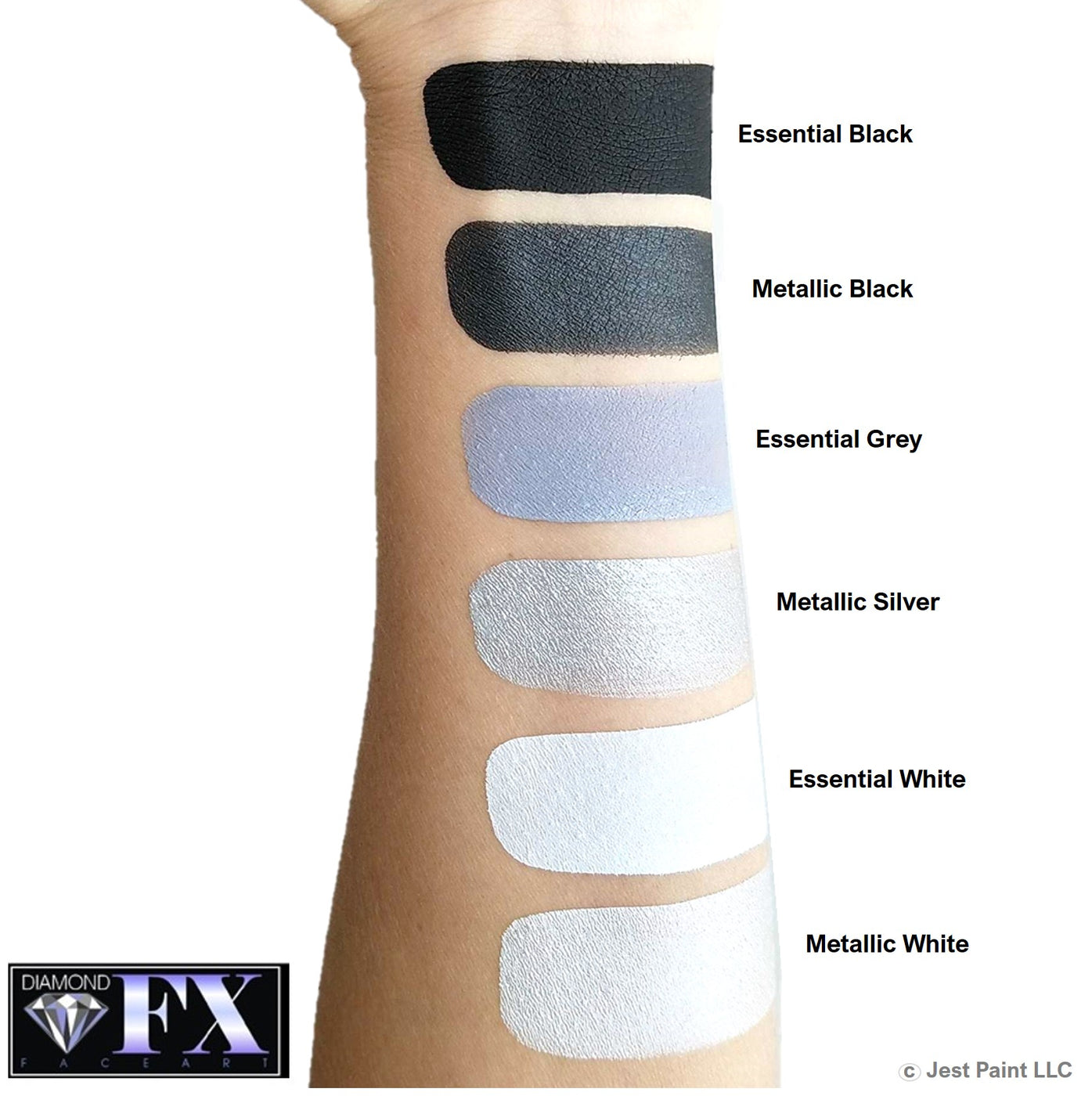 Diamond FX Face Paint - Metallic Black 30gr — Jest Paint - Face Paint Store