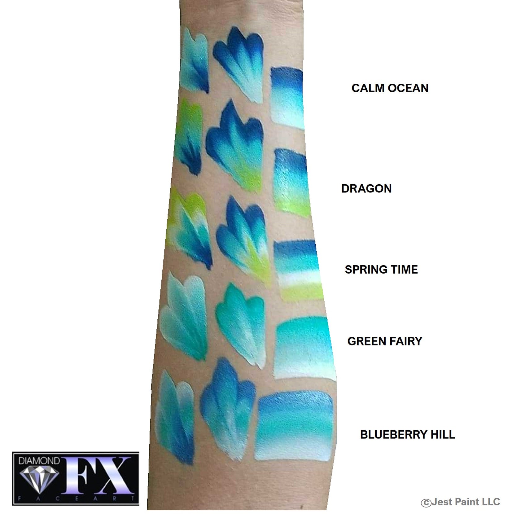 Diamond FX Face Paint | Rainbow Split Cake | Blueberry Hill Approx. 28gr — Jest Paint - Face ...