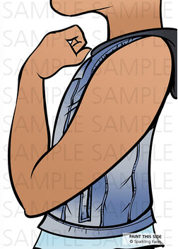 Sparkling Faces | Face Painting Practice Board - Boy's Upper Arm - Dar ...