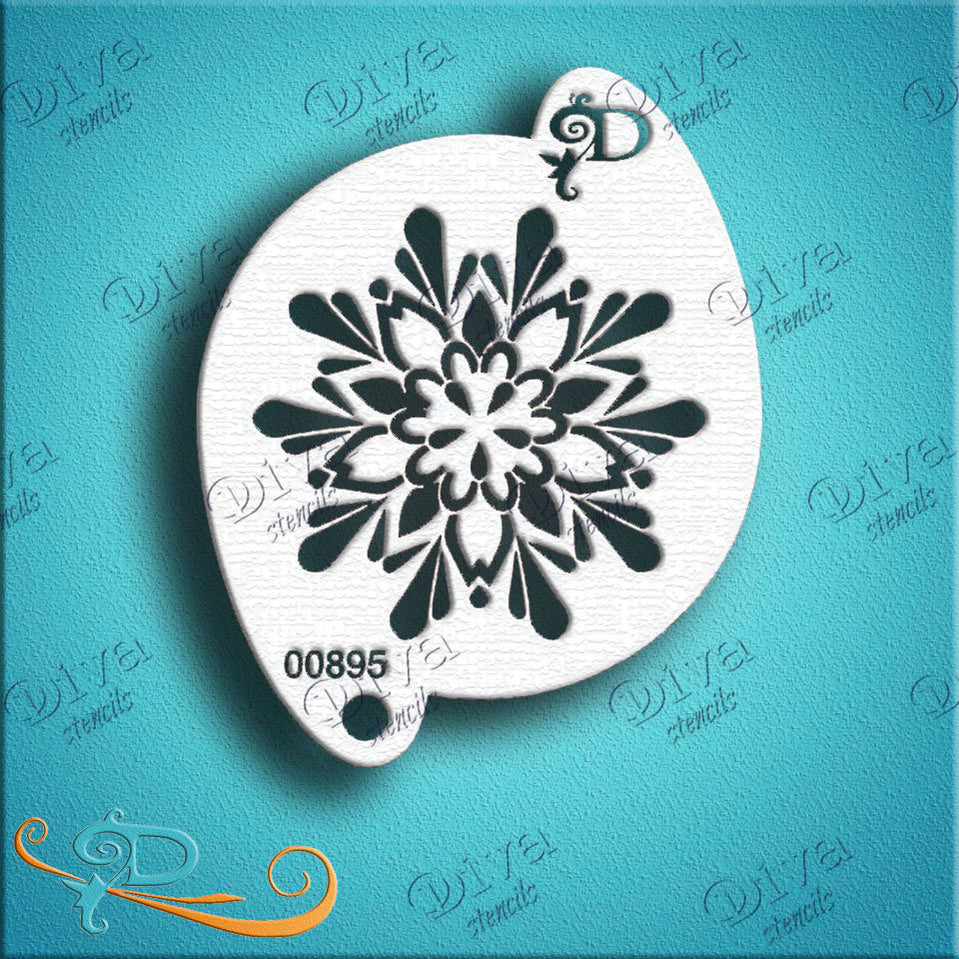 Diva Stencils | Face Painting Stencil | Divine Snowflake (895) — Jest Paint - Face Paint Store