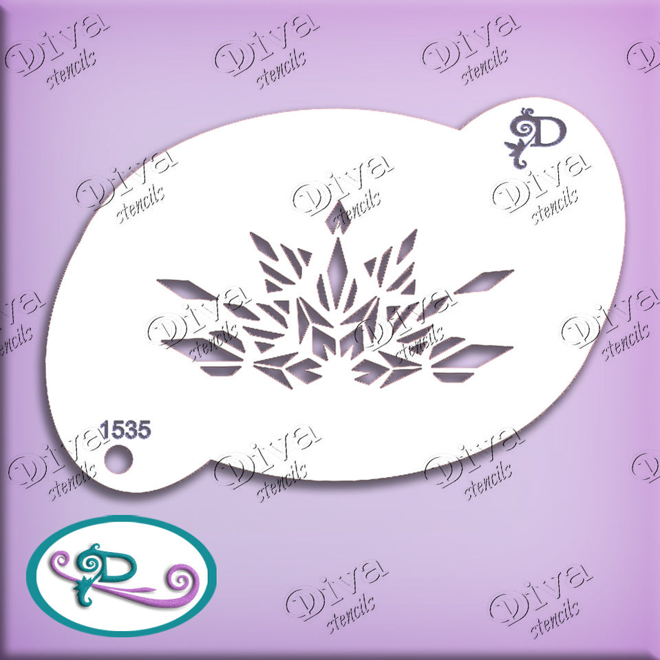 Diva Stencils | Face Painting Stencil | Snowflake Crown — Jest Paint - Face Paint Store