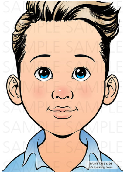 Sparkling Faces | Face Painting Practice Board - Julian — Jest Paint ...