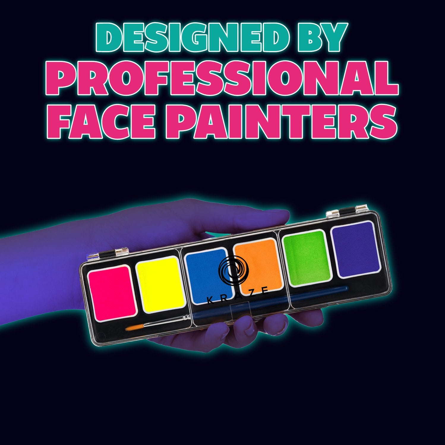 Kraze FX Special Effects Paints | 6 Neon Colors Palette (6 gm each) (S ...